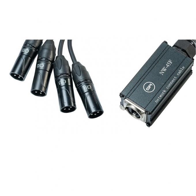 XLR Network Splitter Cable 4 Channel 3-Pin Multi Snake Receiver To Rj45 ...