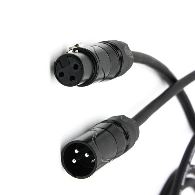 AWG 24 XLR Microphone Cables Black XLR Male To XLR Female Mic Cable For ...